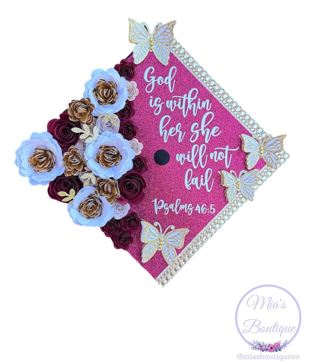 Graduation Cap Topper Personalized BSN RN Purple Flowers - Etsy