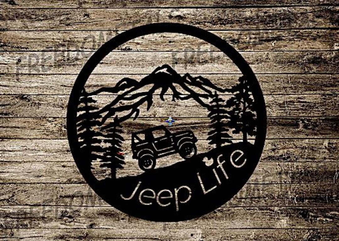 DXF,SVG,PNG Jeep Life 18 Circle Digital Download File, Dxf File for ...