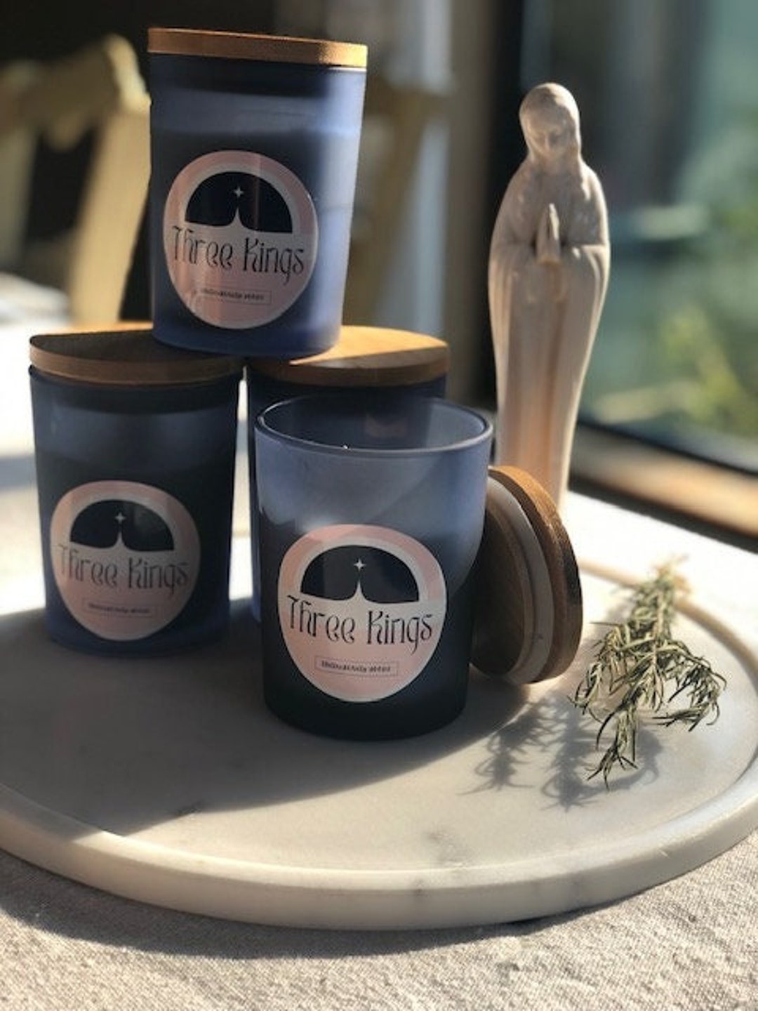 Three Kings Essential Oil Beeswax Jar Candle 10 Oz - Etsy