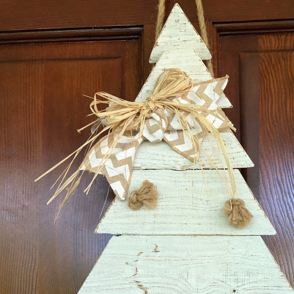 Plank Christmas Tree Door Hanger - Etsy