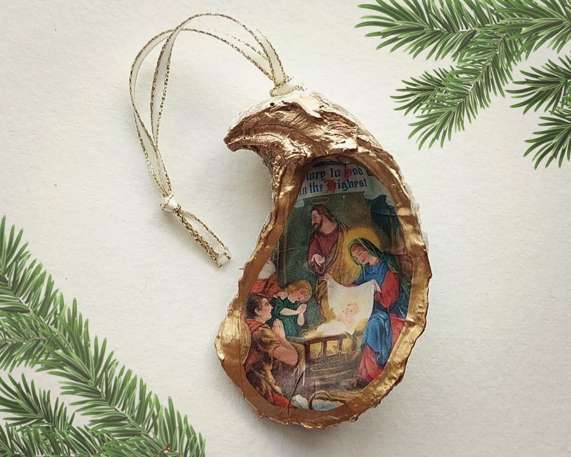 Keepsake Nativity Scene Christmas Tree Ornament Religious | Etsy