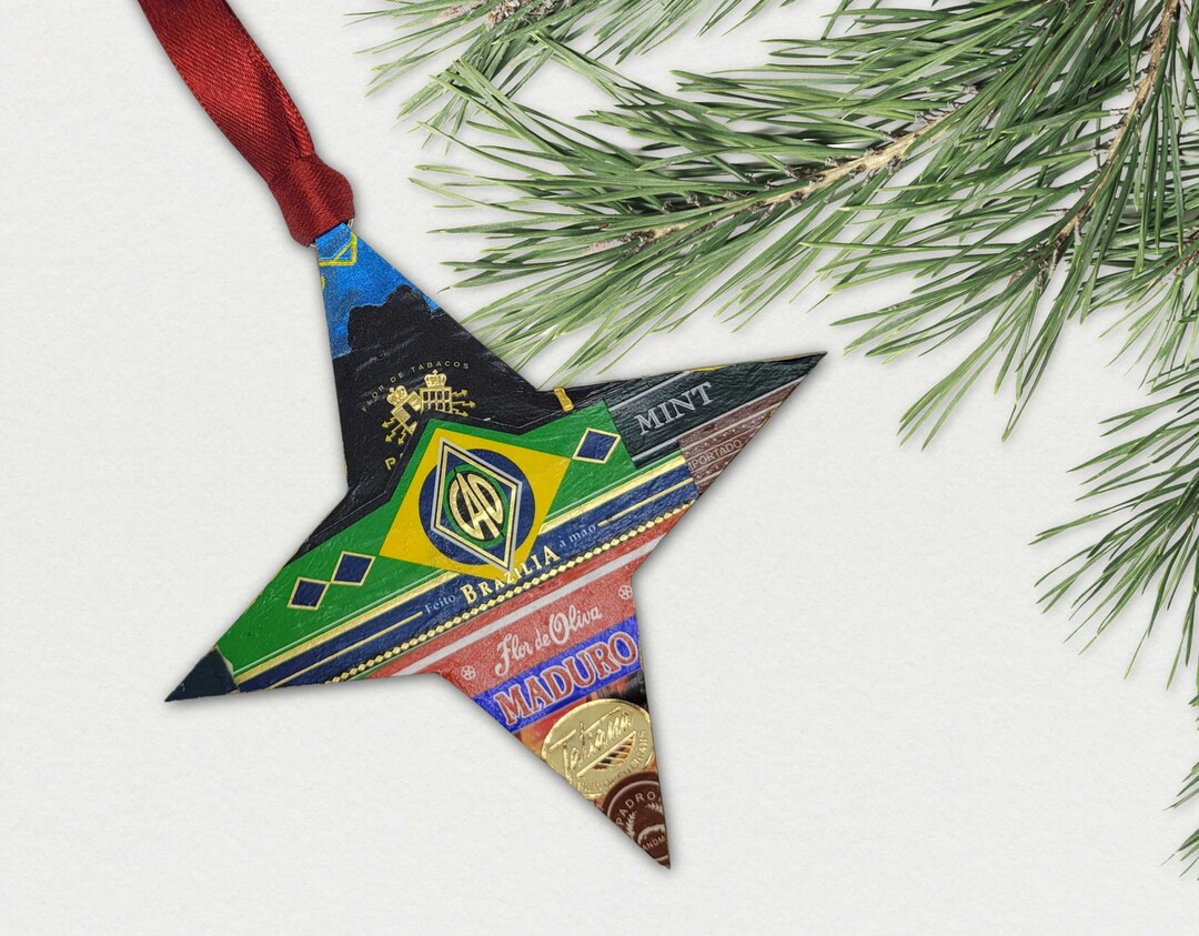 Cigar Christmas Tree Ornament for Cigar Smoker Handmade Cigar Gift for ...