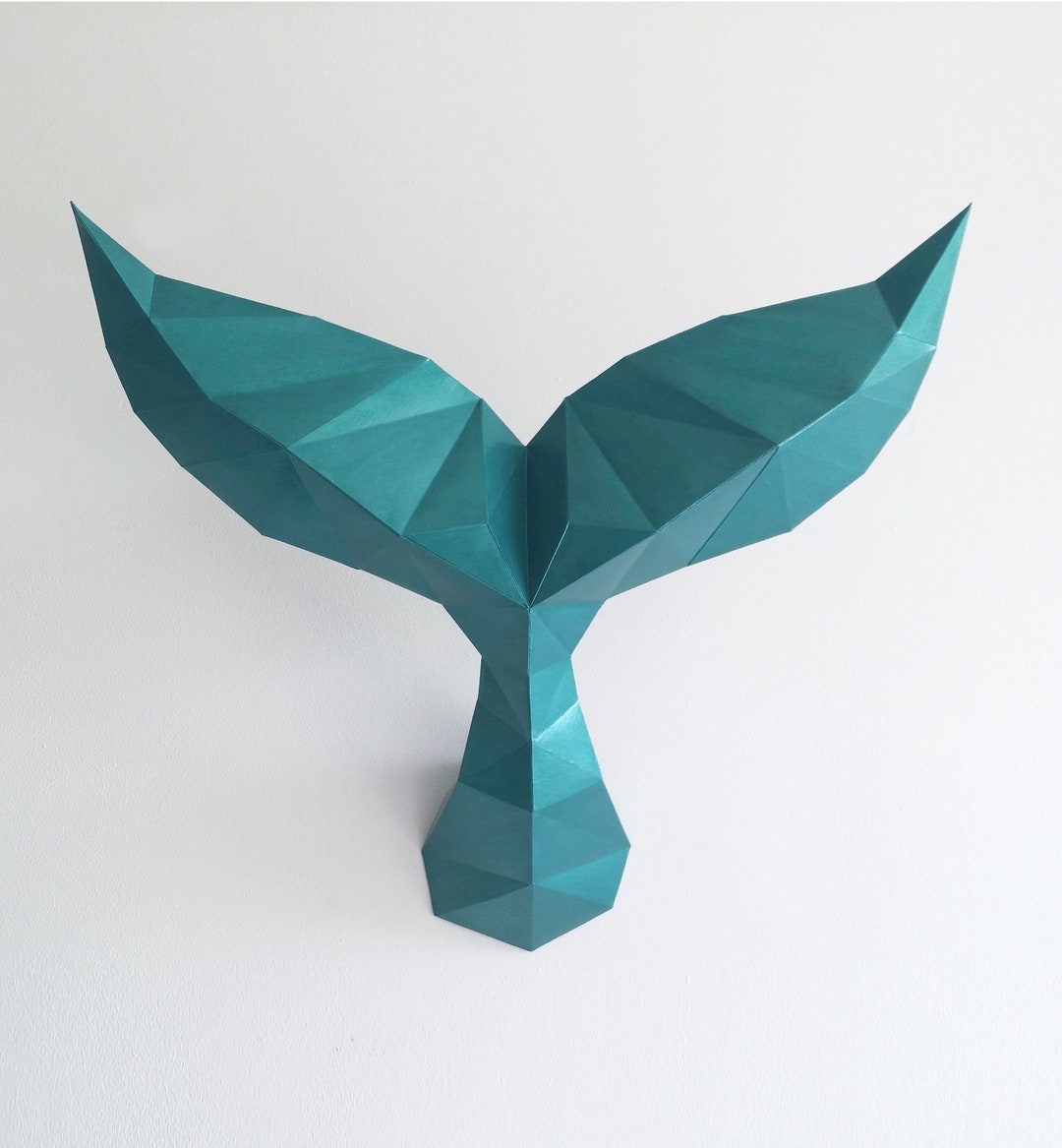 Whale Paper Craft 3d Digital Template, Siren Tail, Papercraft 3d Diy ...