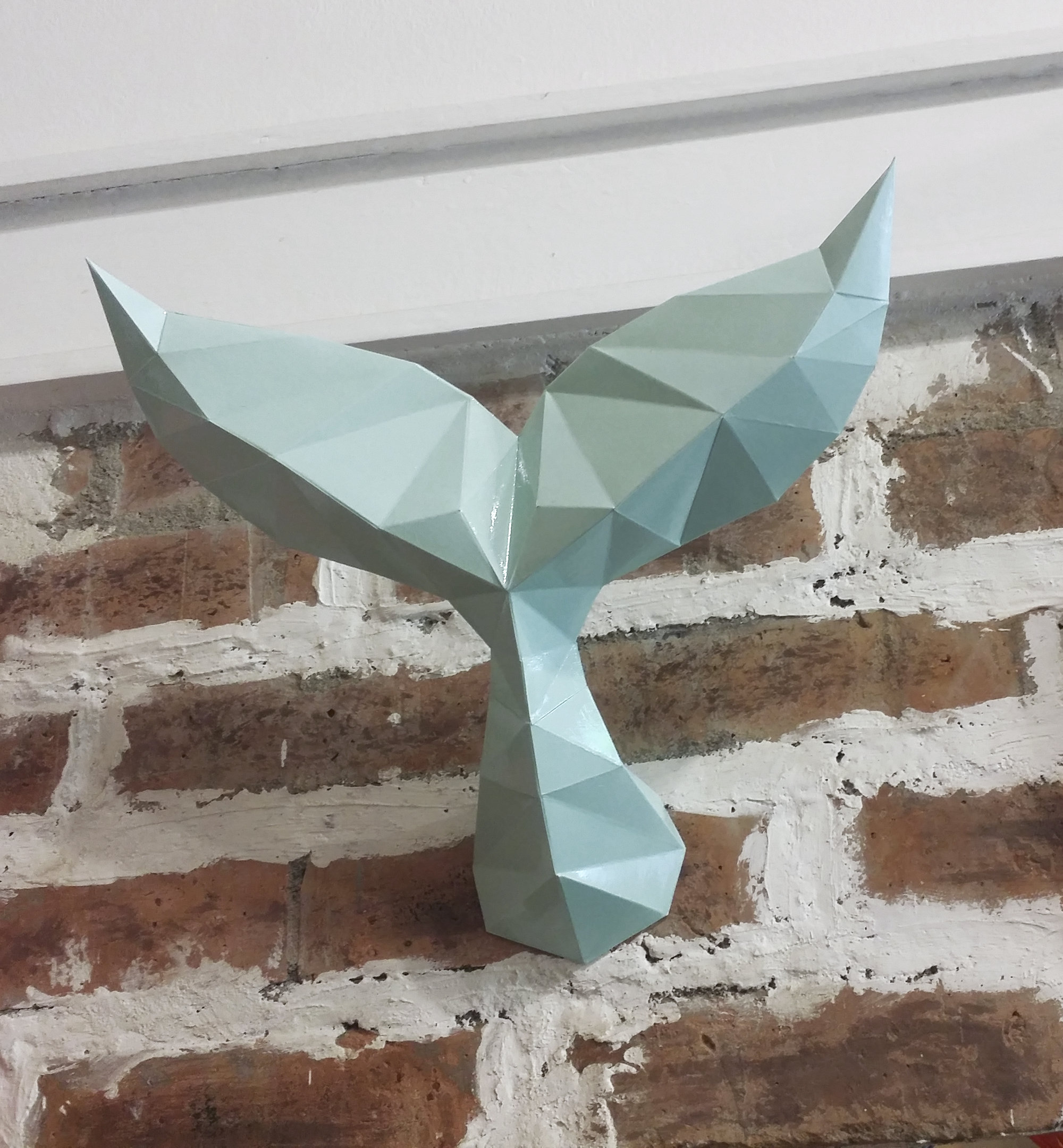 Whale Paper Craft 3d Digital Template, Siren Tail, Papercraft 3d Diy ...