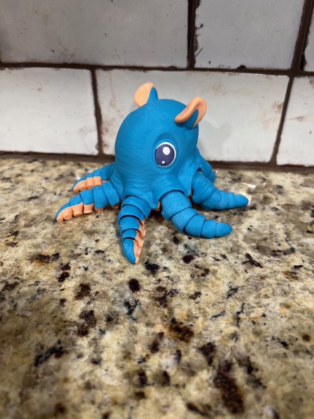 3D Printed Articulated Cute Octopus – Movable, Charming Marine Figure ...