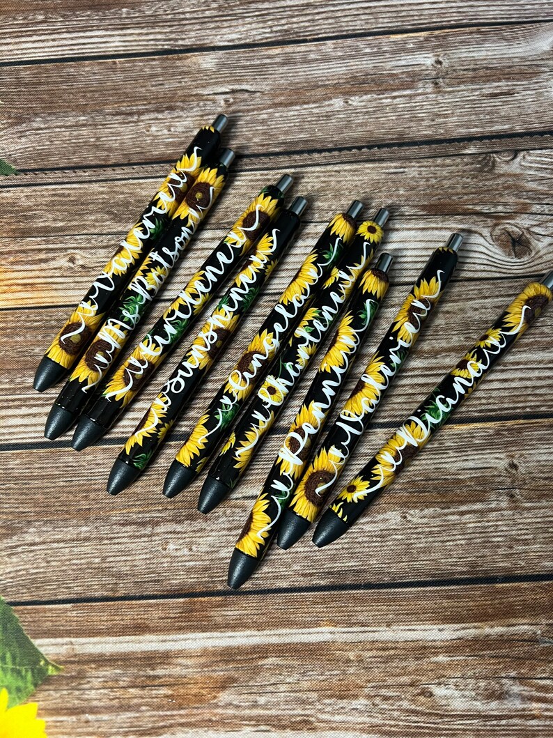 Sunflower Pen Personalized With Name. Personalized Refillable Papermate ...