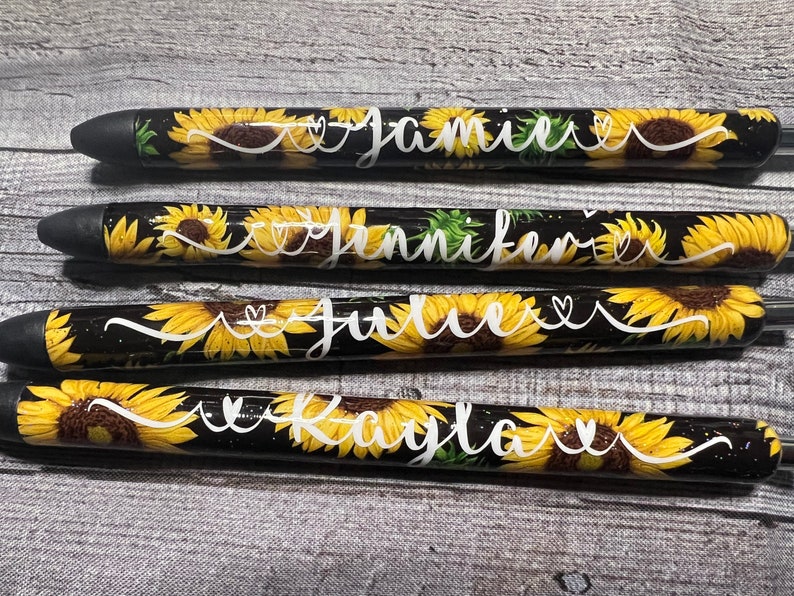 Sunflower Pen Personalized With Name. Personalized Refillable Papermate ...
