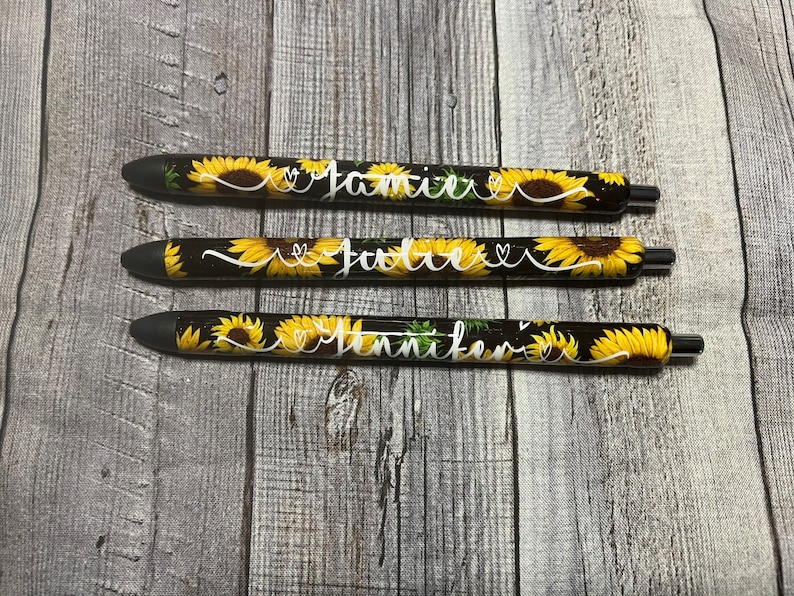 Sunflower Pen Personalized With Name. Personalized Refillable Papermate ...