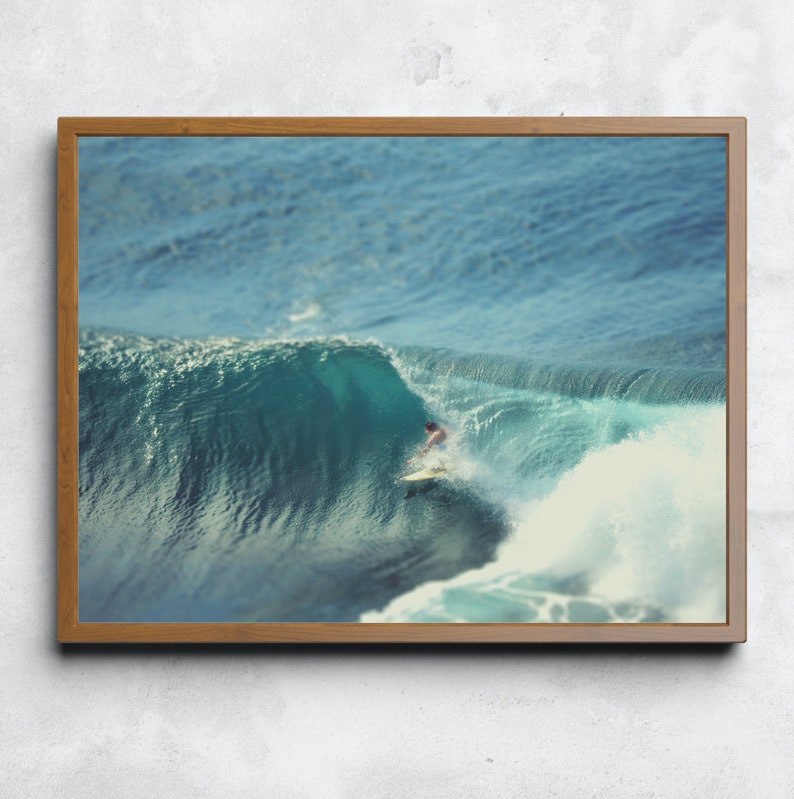 Horizontal Surf Print Vibrant Ocean Surfing Photograph Beach - Etsy