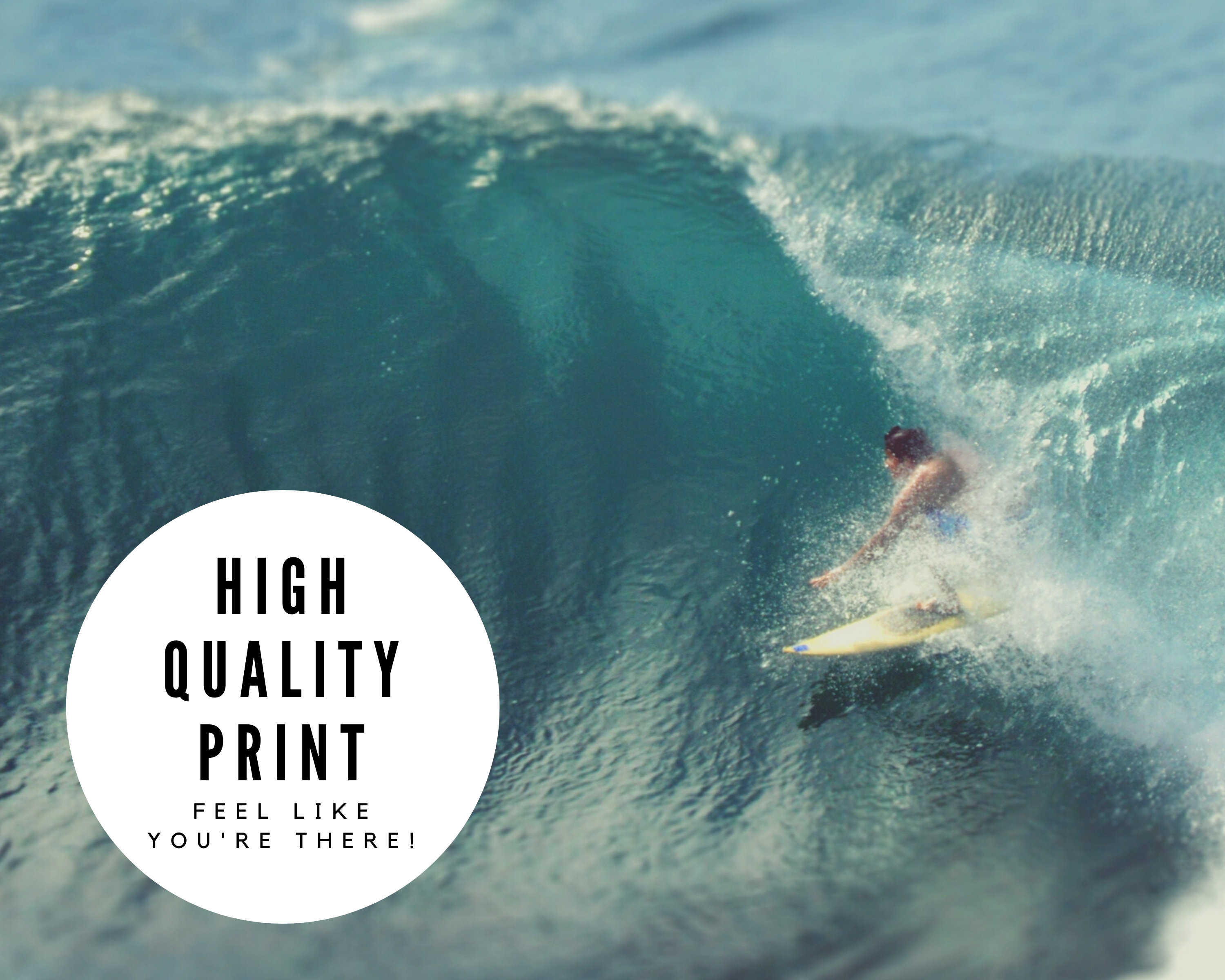 Horizontal Surf Print Vibrant Ocean Surfing Photograph Beach - Etsy