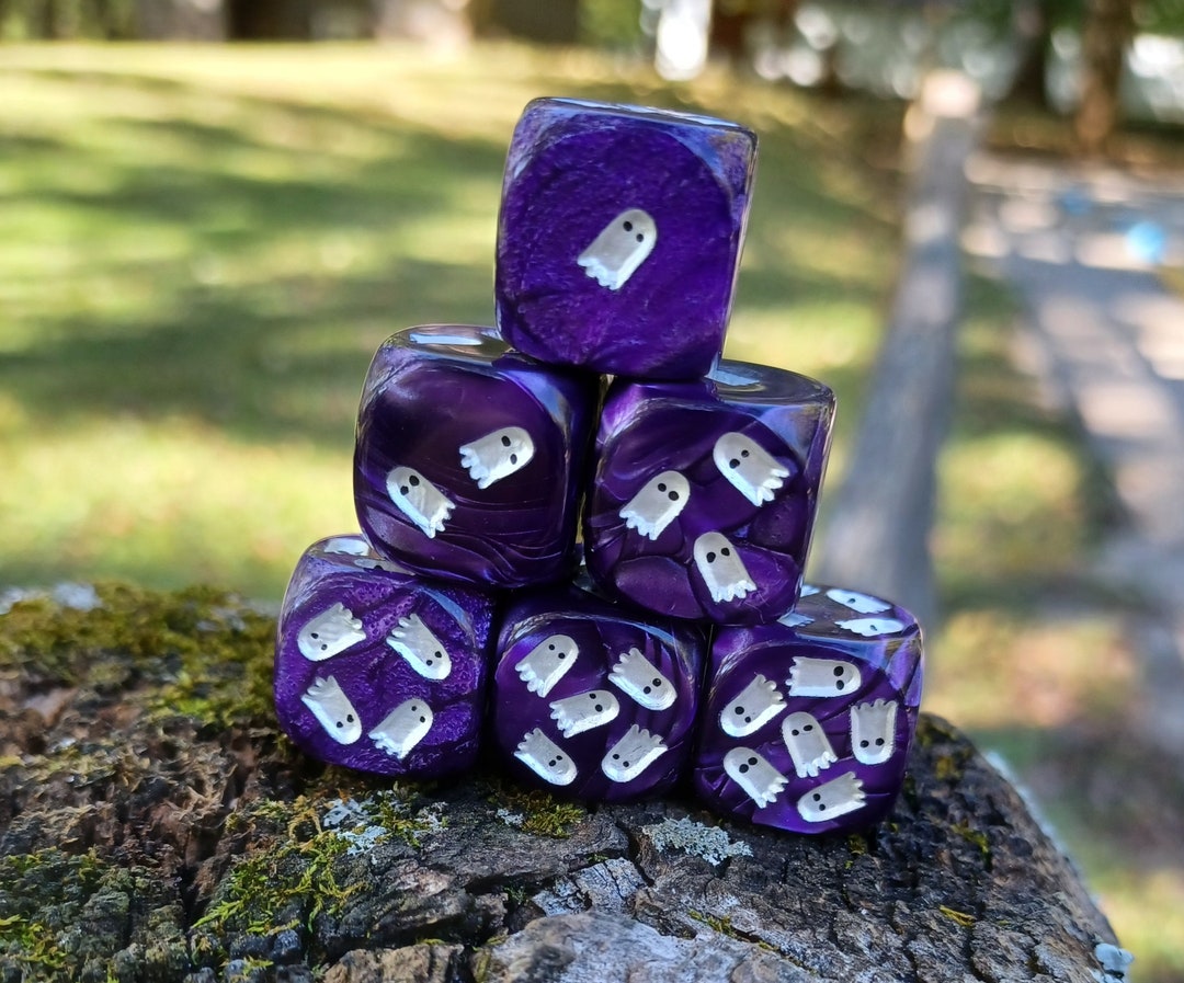 Ghost Dice - Set of 6 Engraved D6 Dice - 16mm - Free US Shipping - Etsy