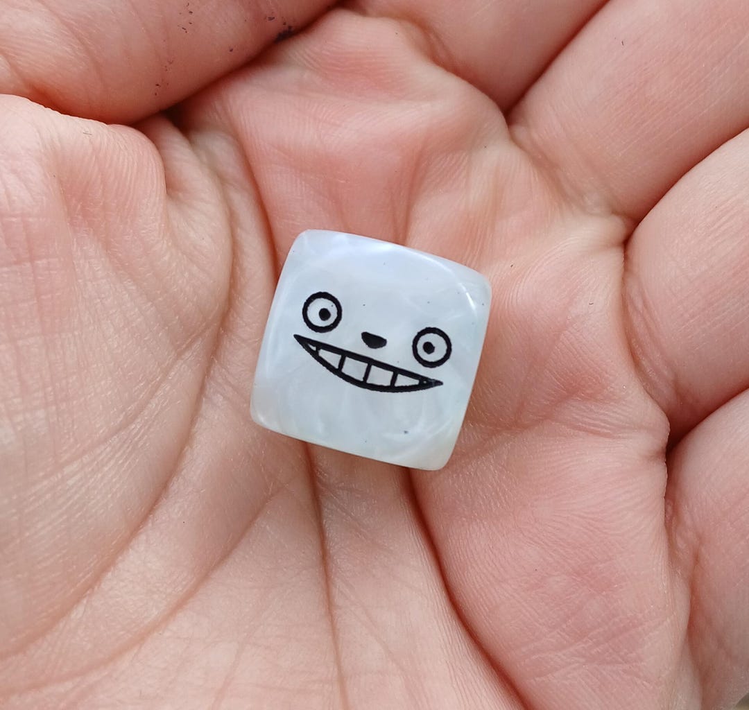 Smiling Face and Leaves Dice - ONE Engraved D6 Dice - 16mm - Etsy