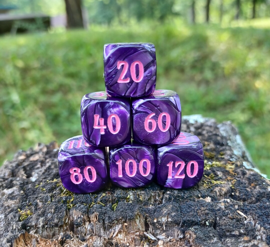Purple & Pink Damage Counter Dice Set - TCG Dice - Etsy