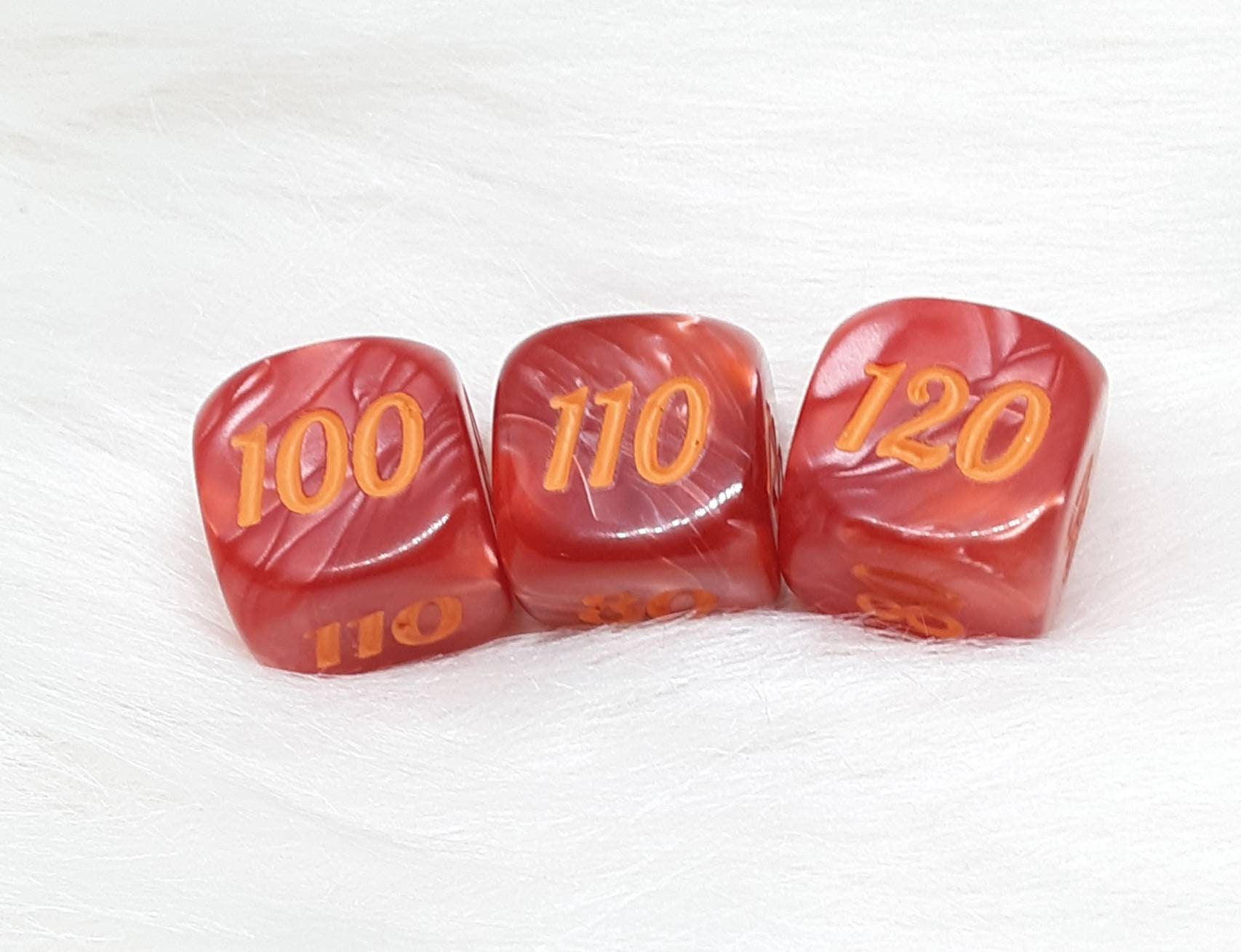 Damage Counter Dice Dice for TCG Set of 6 Red & Orange | Etsy