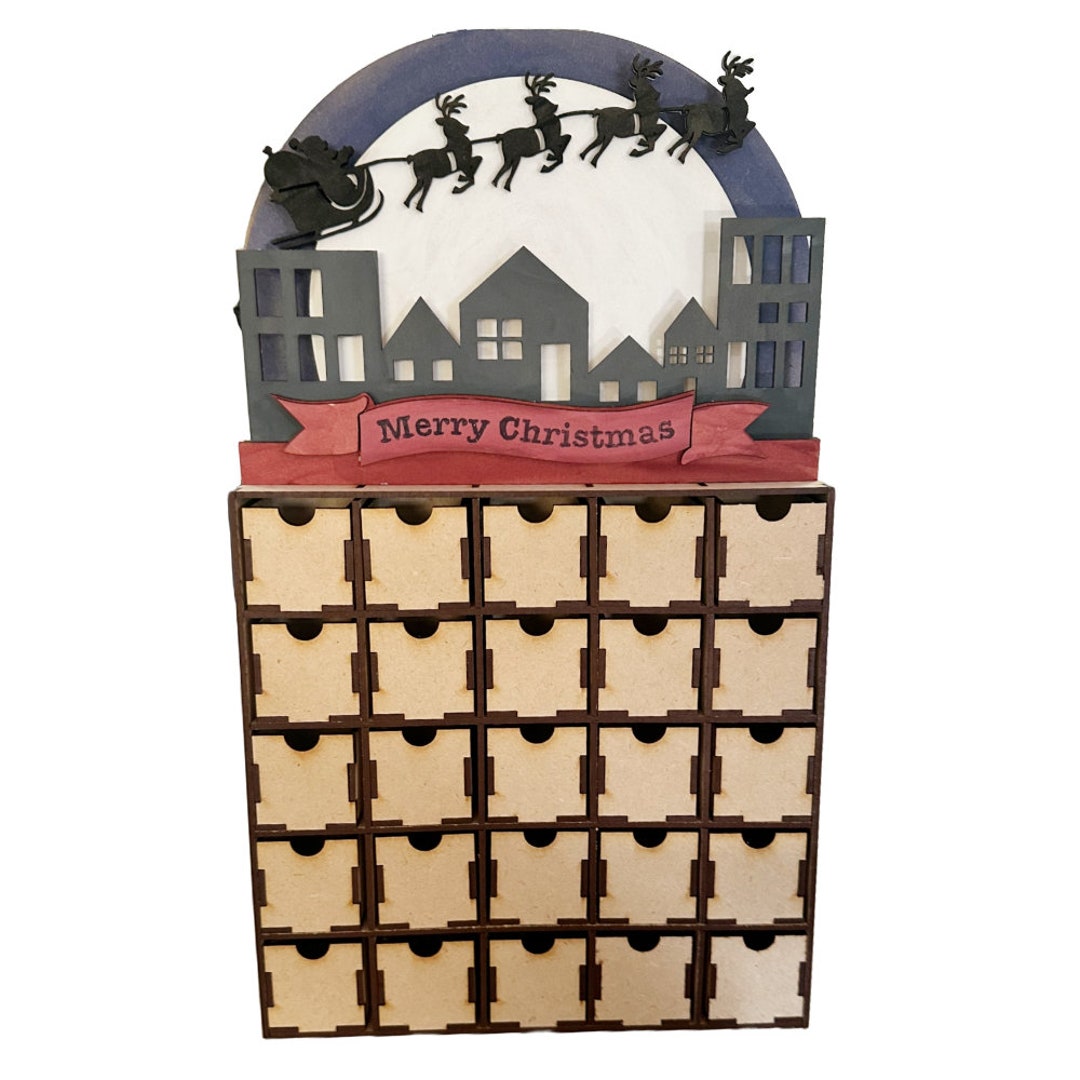 Christmas Advent Calendar SVG, Christmas Countdown Laser File, Laser ...