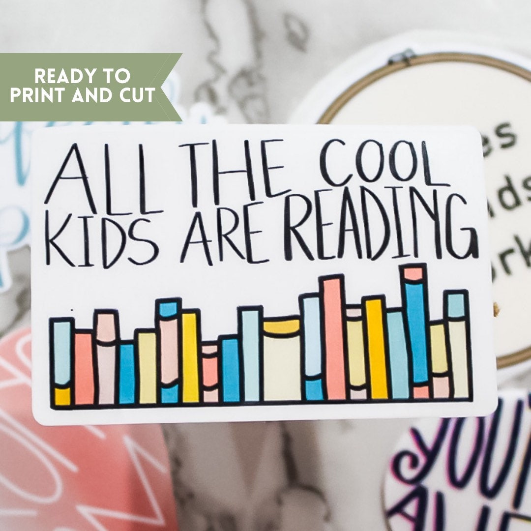 All the Cool Kids Are Reading Printable SVG and PNG File Handlettered ...