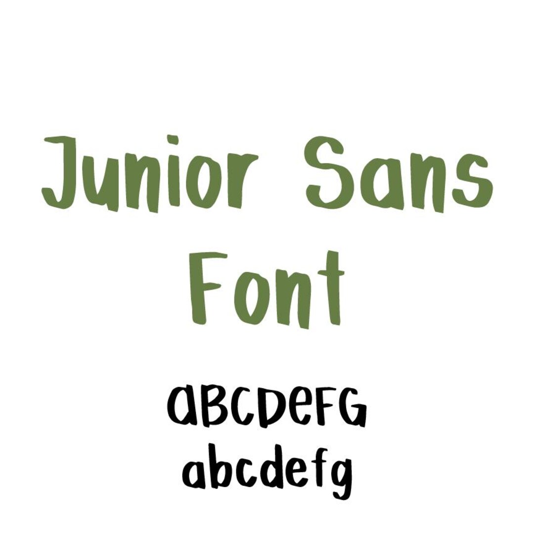 Junior Sans Font, Handwritten Cute Font, Commercial Use, Fonts for ...