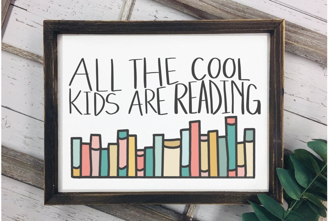 All the Cool Kids Are Reading Printable SVG and PNG File | Etsy