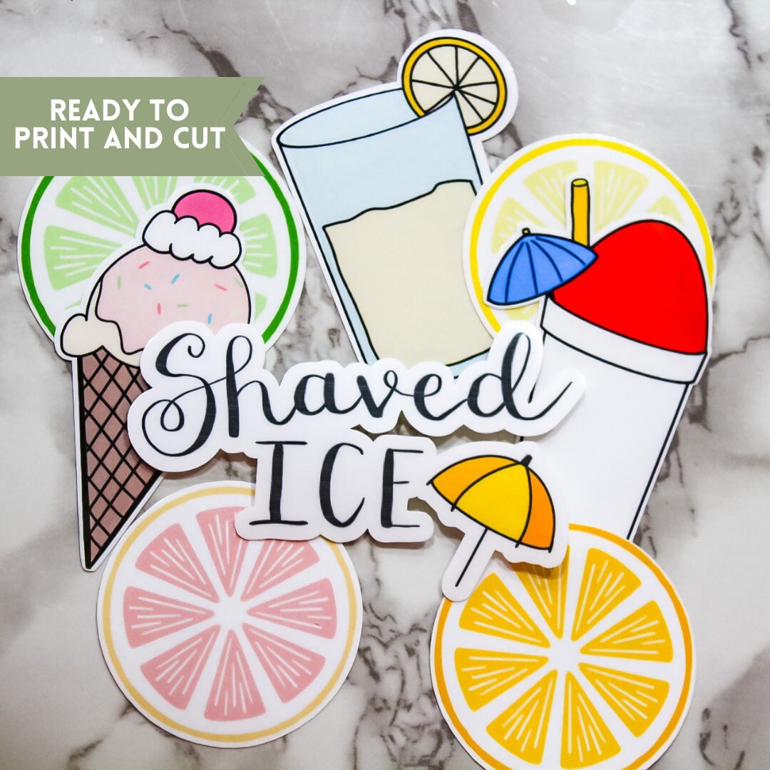 Summer Sticker Bundle for Print and Cut SVG PNG Files - Etsy
