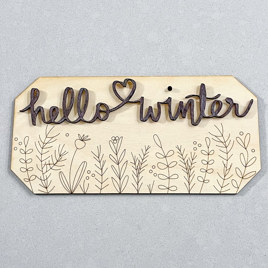 Winter Wood Sign SVG, Laser Cut SVG File, Winter Wood Sign, Pine Sign ...