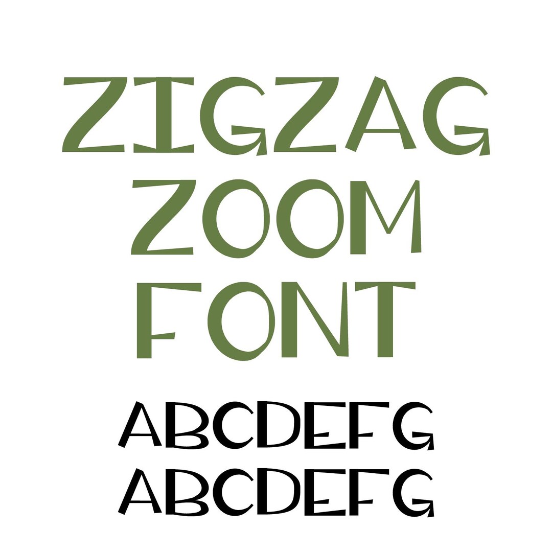 Zigzag Zoom Font: Playful Handwritten Font for Crafting (OTF ...
