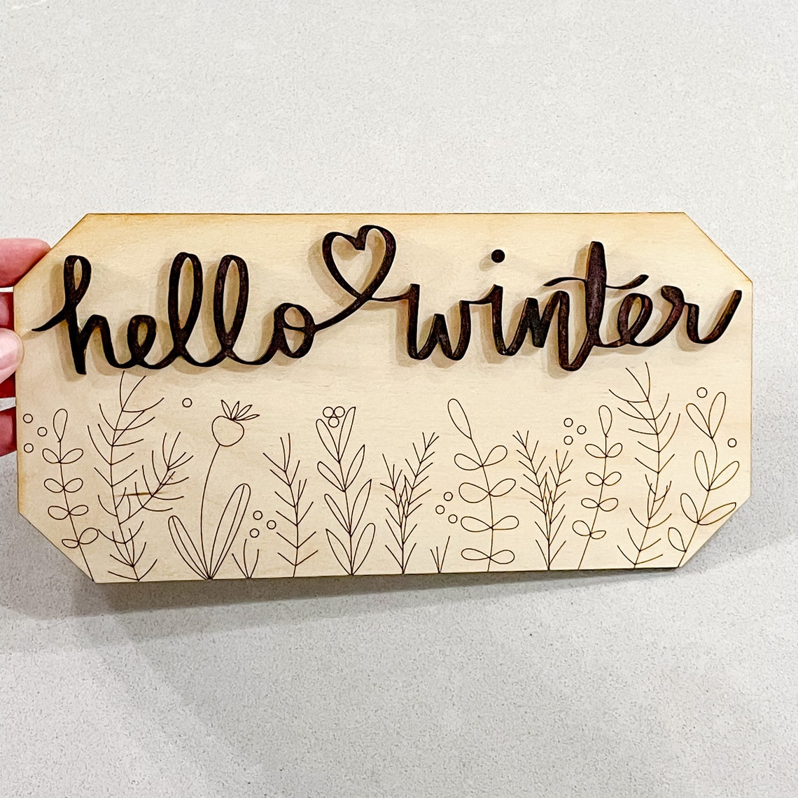 Winter Wood Sign SVG Laser Cut SVG File Wimter Wood Sign - Etsy