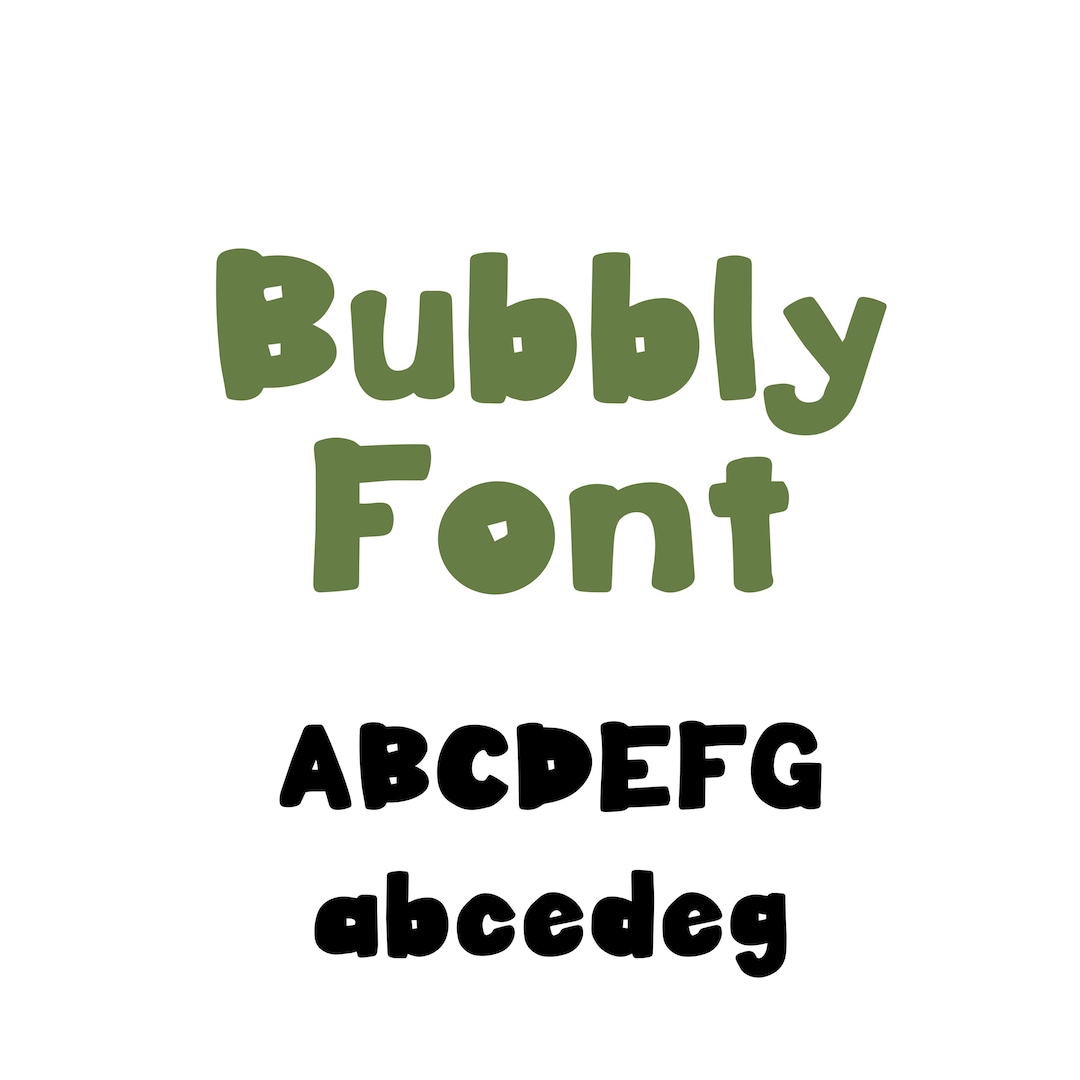 Bubbly Font, Commercial Use Font, Cute Fonts, Fonts for Crafting ...