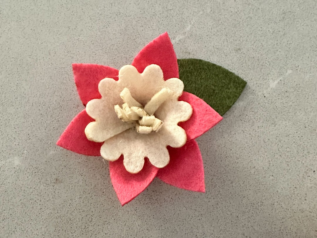 Felt Flower SVG File, Flower Hair Clip SVG File, Laser Cut File ...