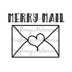 Merry Mail SVG and PNG File | Etsy