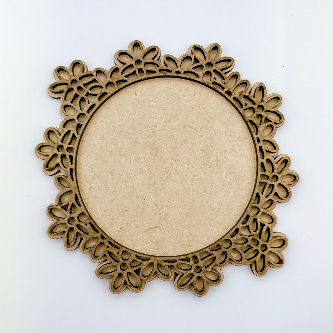 Daisy Wreath Monogram Layered Sign SVG, SVG for Laser Cutters ...