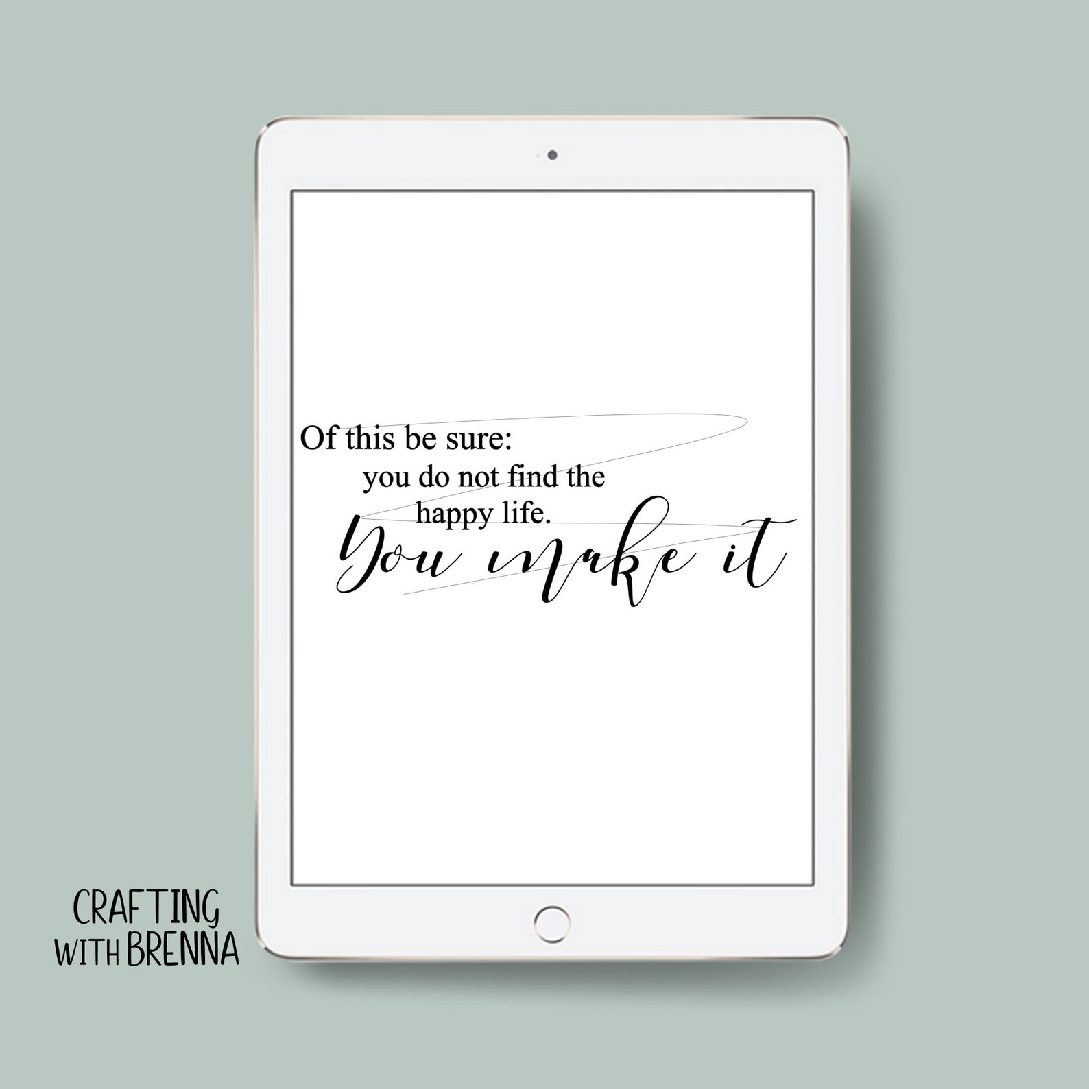 Happy Life Quote SVG and PNG Cut File | Etsy