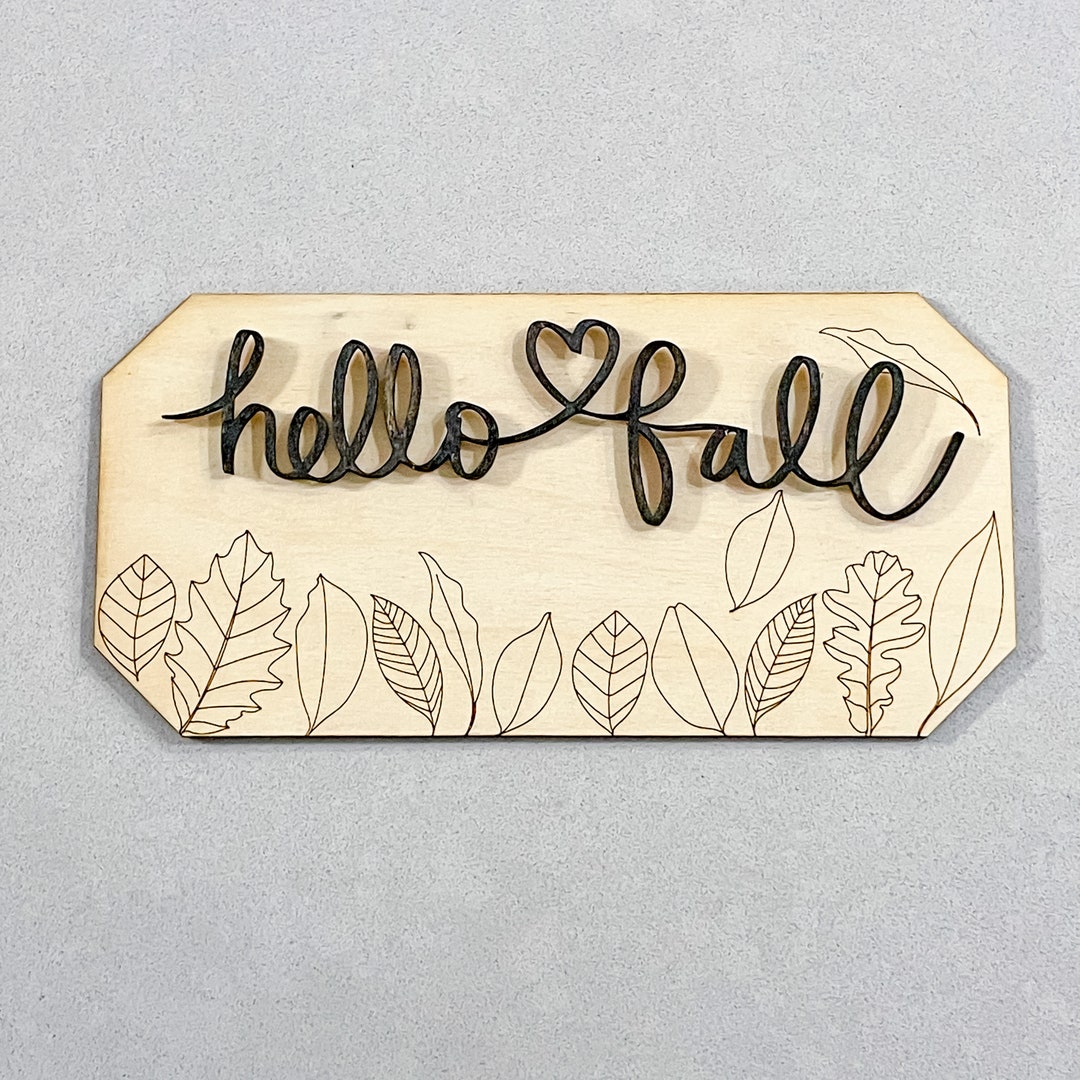 Fall Wood Sign SVG, Laser Cut SVG File, Fall Wood Sign, Leaf Sign for ...
