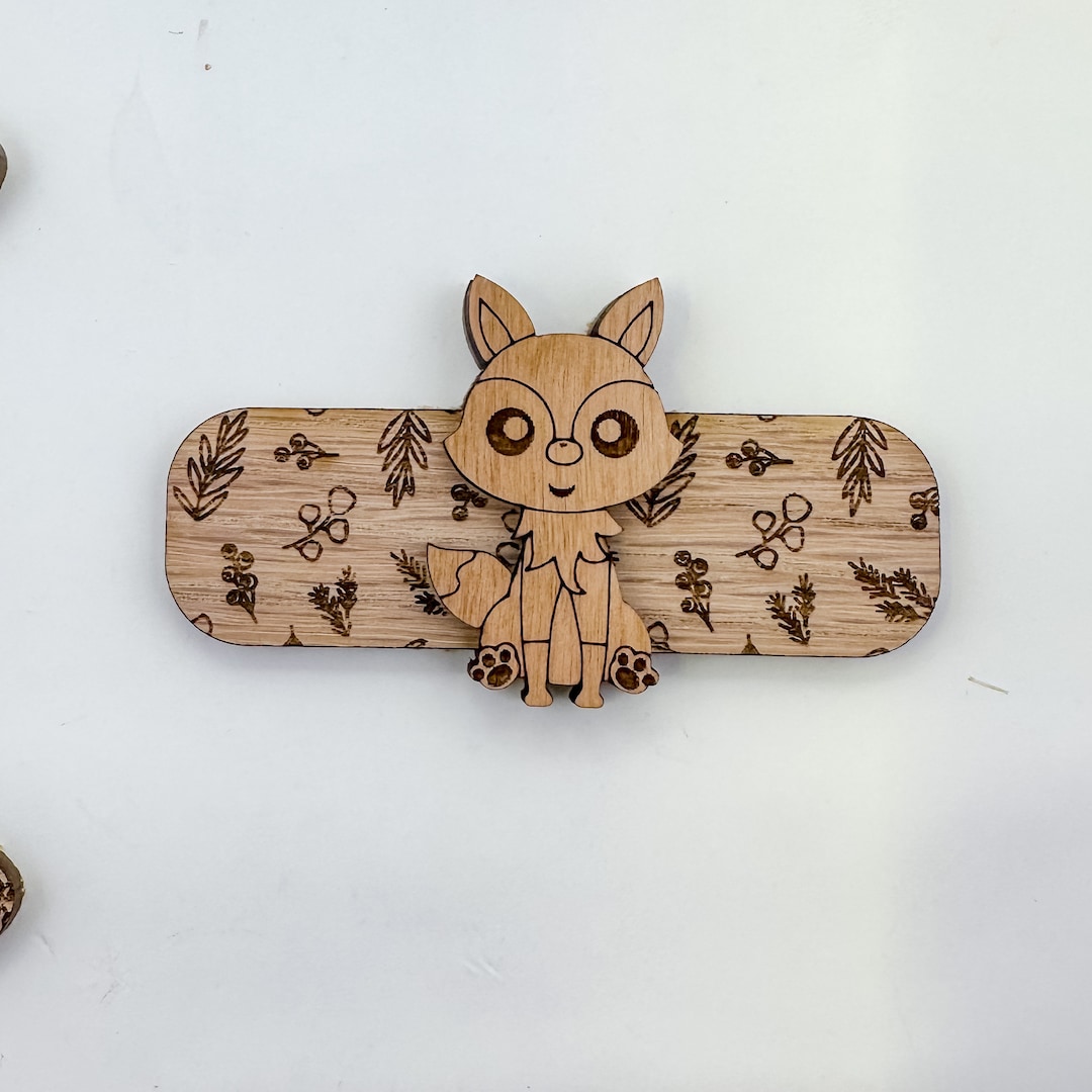 Winter Fox Hair Clip SVG File, Laser Cut File, Hair Clip Laser Cut File ...