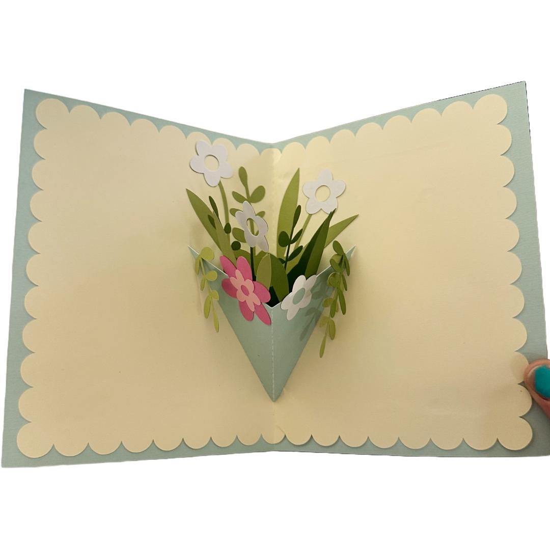 Flower Pop up Card, Mother's Day Greeting Card, for Mom Greeting Flip ...