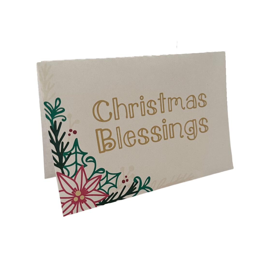 Christmas Blessings Printable Card SVG, Holiday Warm Wishes With ...
