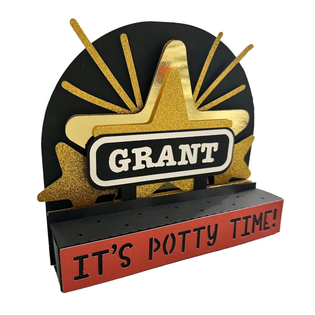 Star Potty Pops Holder, SVG for Laser Cutters, Glowforge Project ...