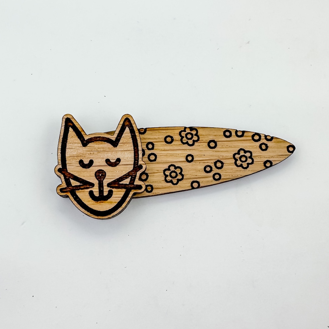Witch Cat Hair Clips SVG File, Laser SVG File, Hair Clip Cut File for ...