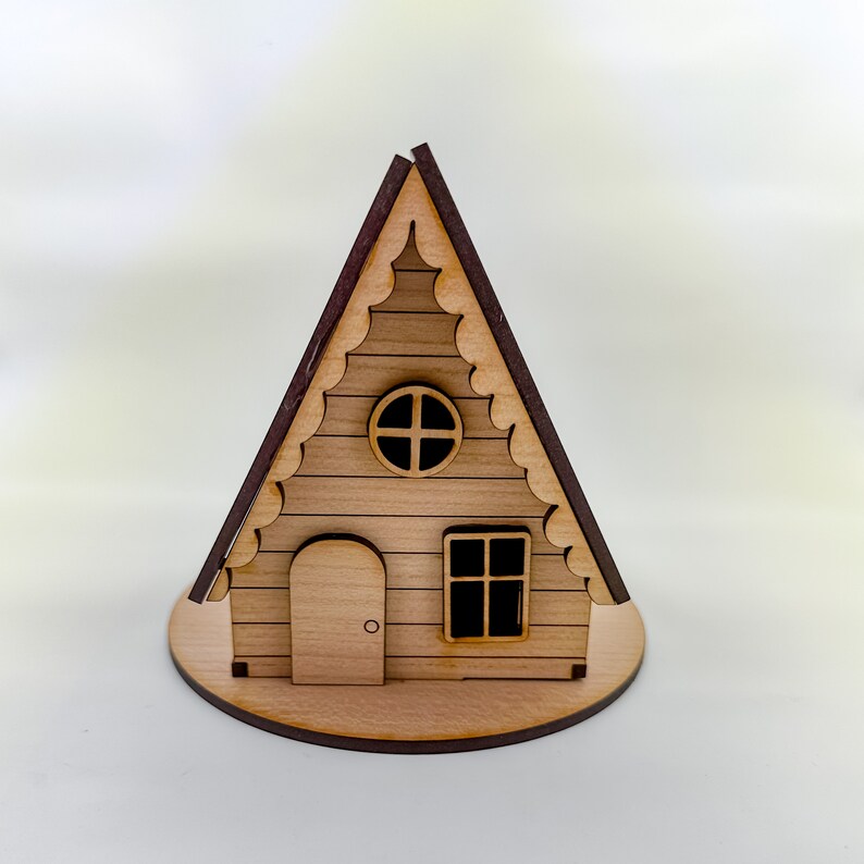 Christmas Cabin Laser SVG Files, Christmas House Cut Files for Laser ...