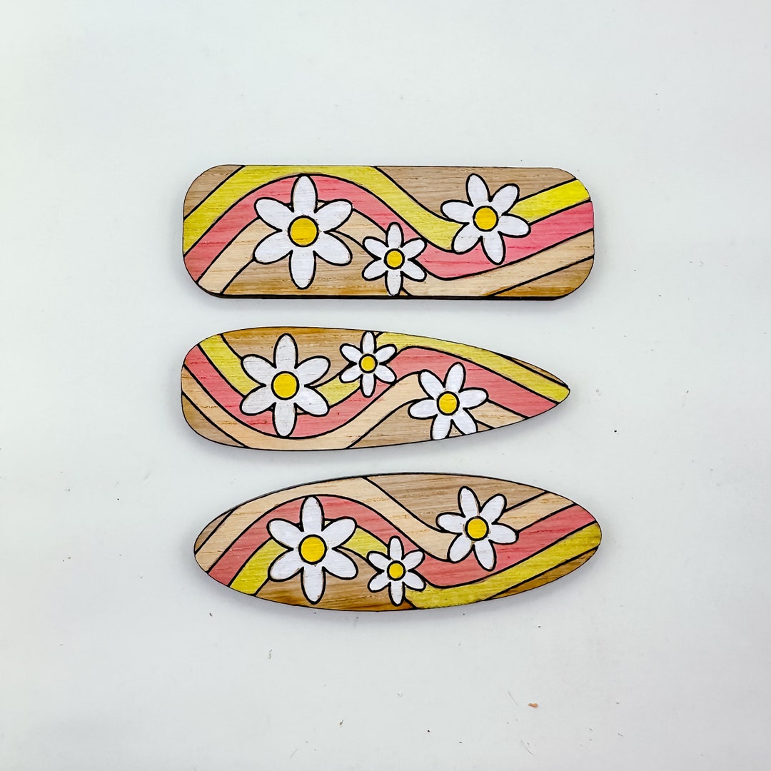 Retro Style Hair Clips SVG File, Laser SVG File, Hair Clip Cut File for ...