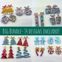 Christmas Earring SVG Bundle, Christmas Earring Templates for Cricut ...