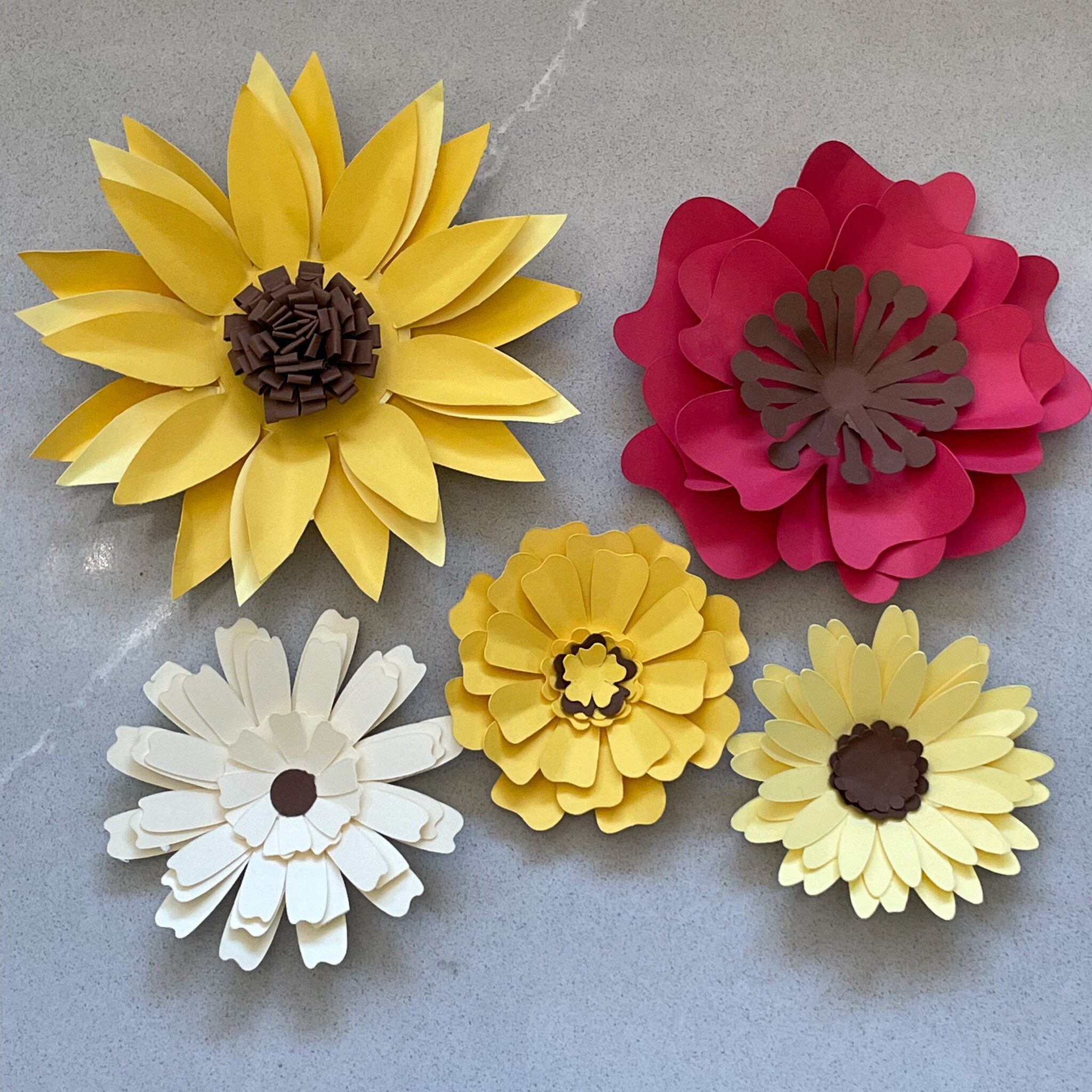 Fall Flower SVG File Wildflower Cut Files Paper Flower Cut - Etsy