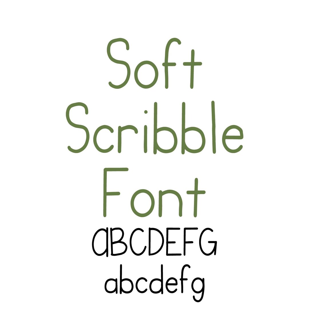 Soft Scribble Font: Fun Handwritten Sans Serif - Commercial Use (OTF ...