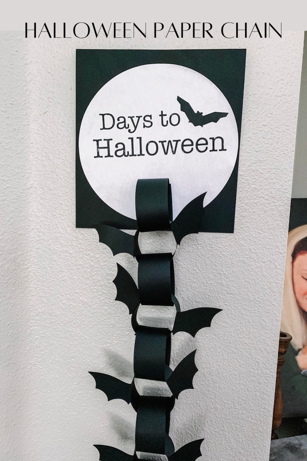 Halloween Count Down Chain SVG, Bat Paper Chain Cut File, Paper SVG ...