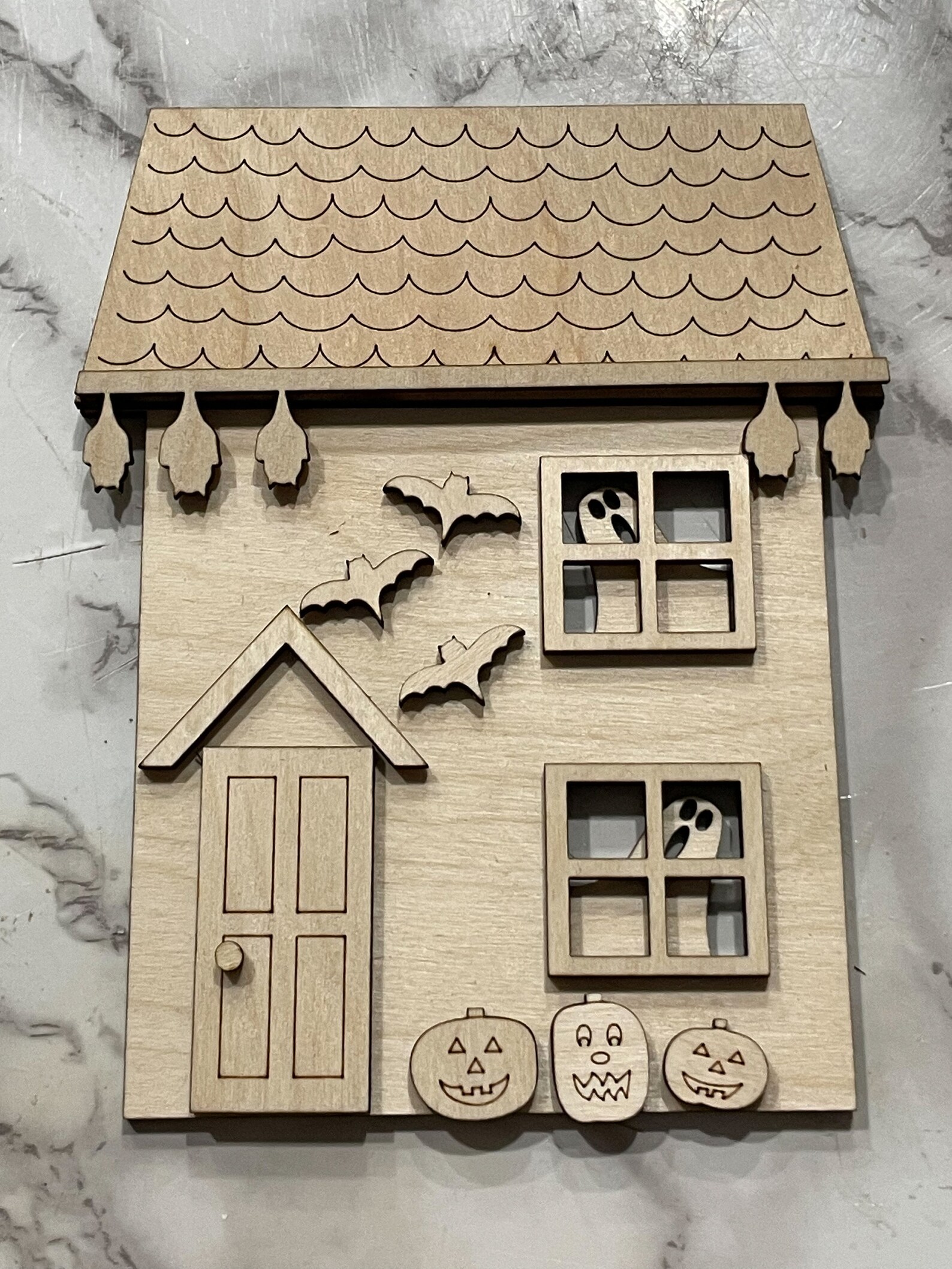 Haunted House SVG File, Mantle Decor Cut File, Laser Ready SVG ...