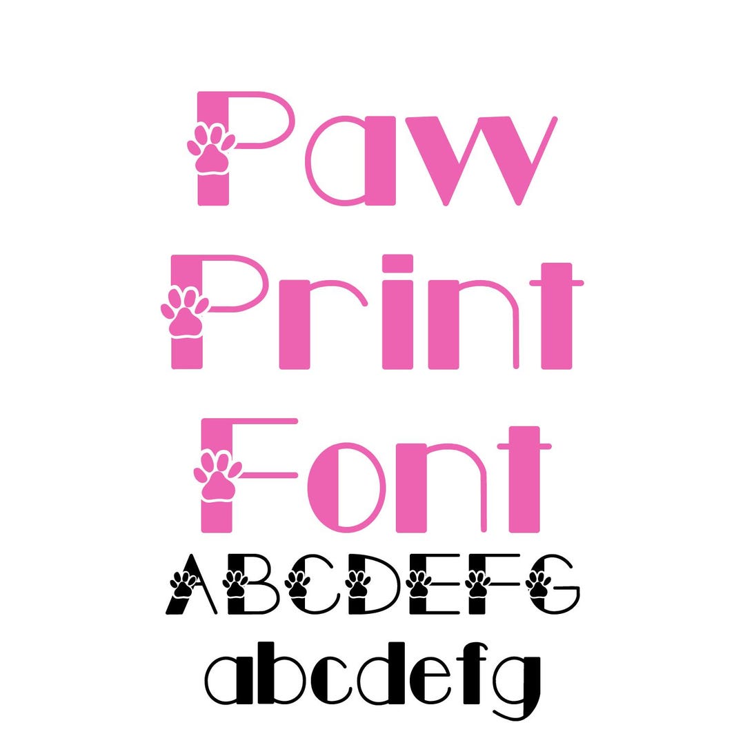 Paw Print Font, Fun Font, Classroom Font, Handwritten Font, Cute Fonts ...