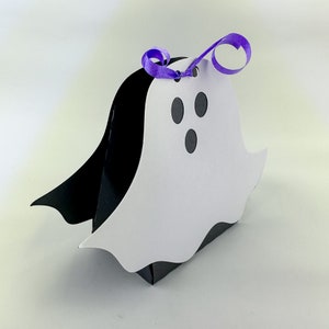 Ghost Treat Box SVG, Halloween Paper Box SVG, Laser SVG File, Paper Cut ...