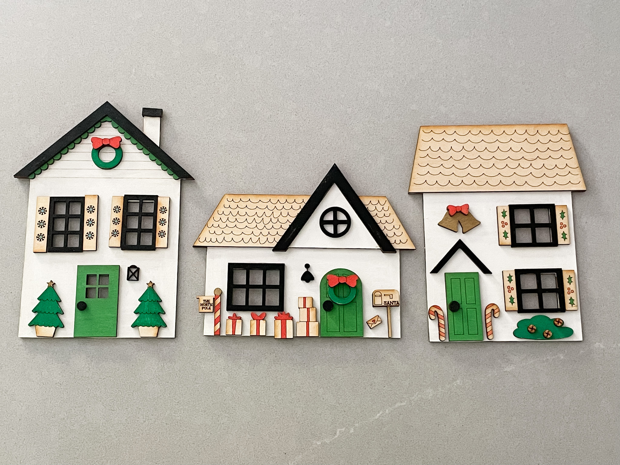 Christmas Village SVG File Mantle Decor Cut File Laser Ready - Etsy Canada