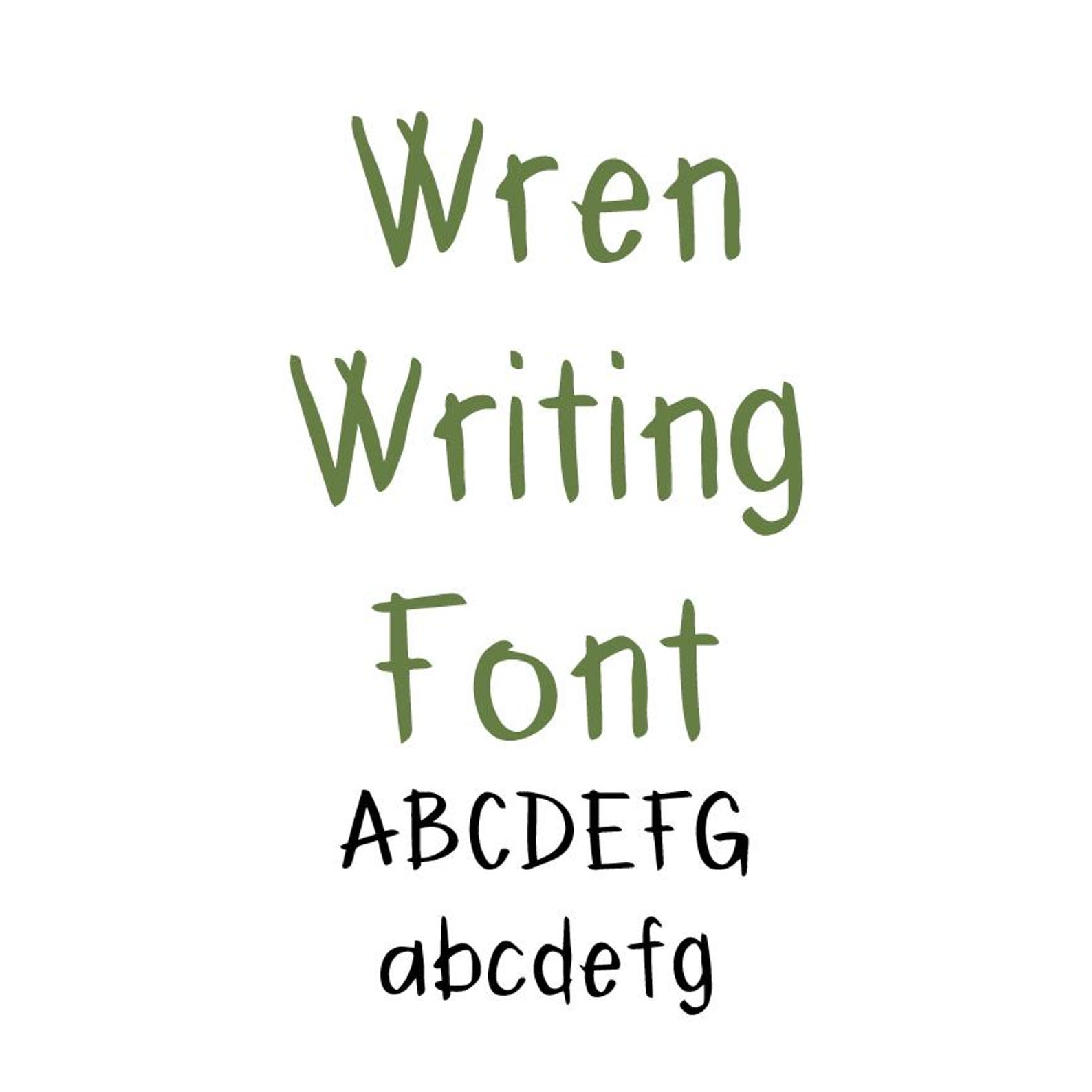 Wren Writing Font, Handwritten Cute Font, Commercial Use, Fonts for ...