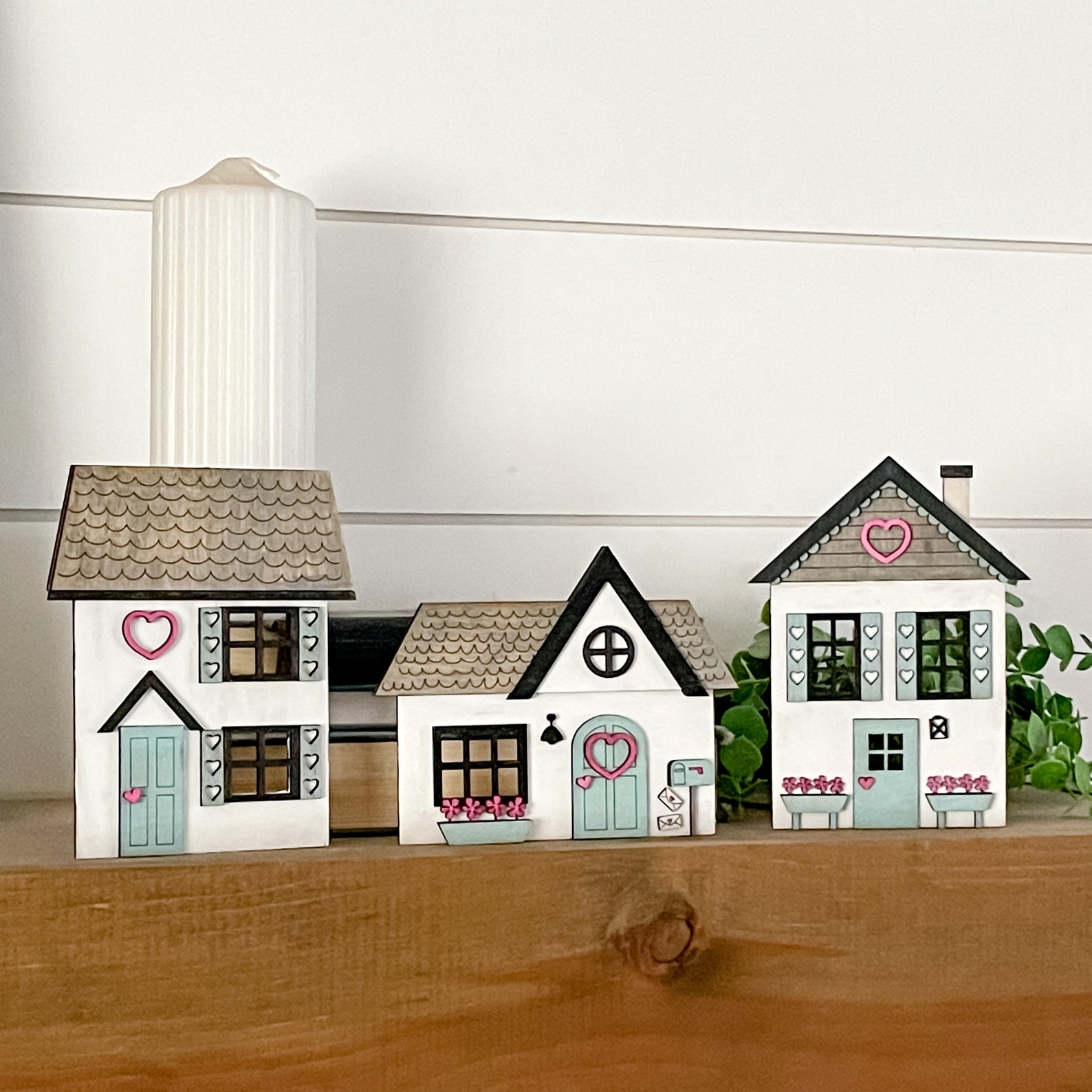 Cute Valentine House Cut File, Glowforge Laser Ready SVG, Shelf Decor ...