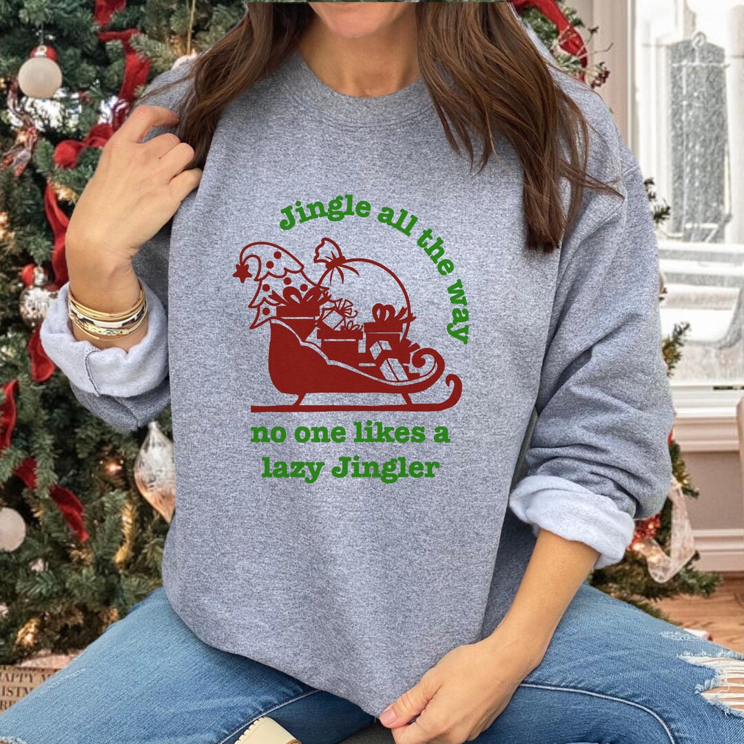 Lazy Jingler SVG, Christmas Sublimation File, Funny Shirt PNG, Cut File ...